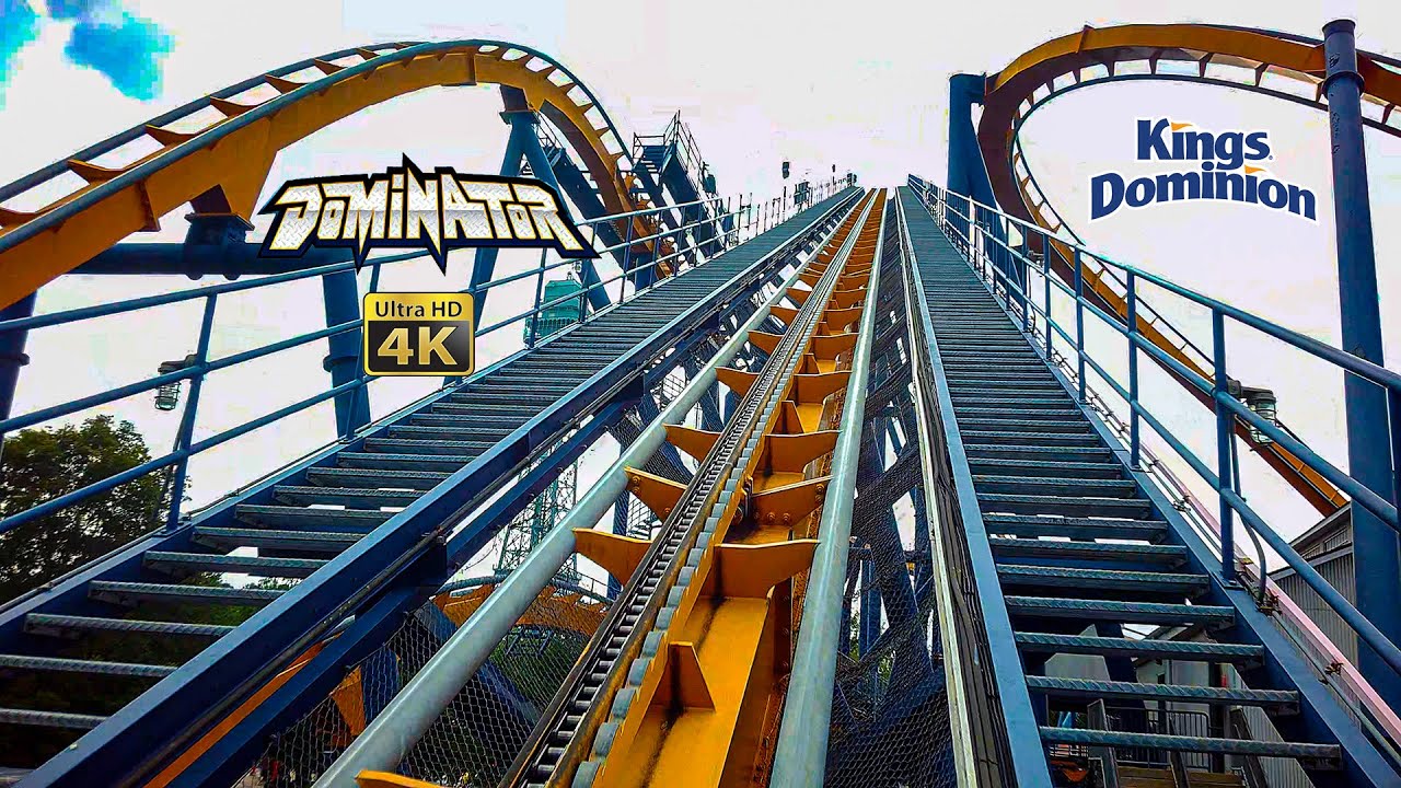 2023 Dominator Roller Coaster On Ride Front Seat 4K POV Kings Dominion ...