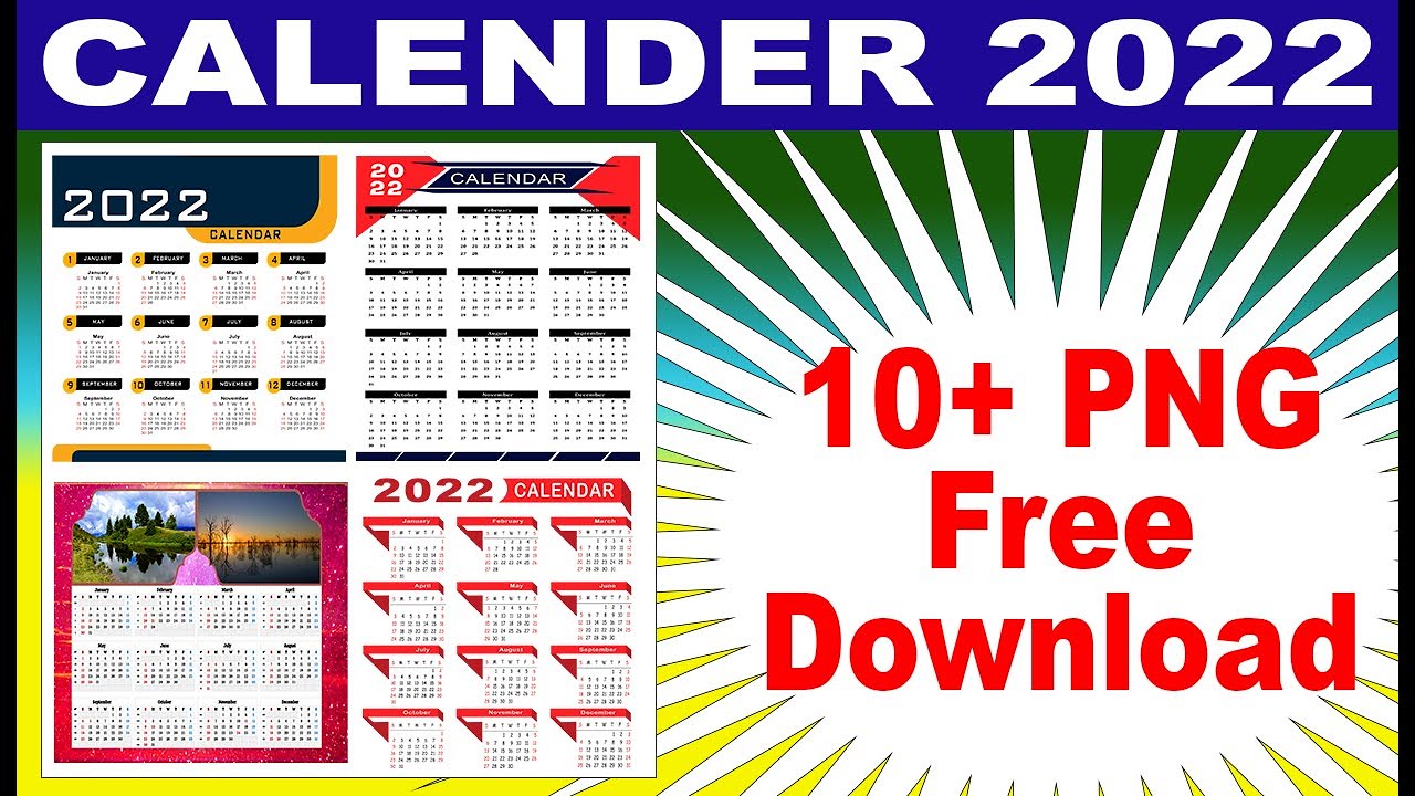 calendar 2022 free download - YouTube