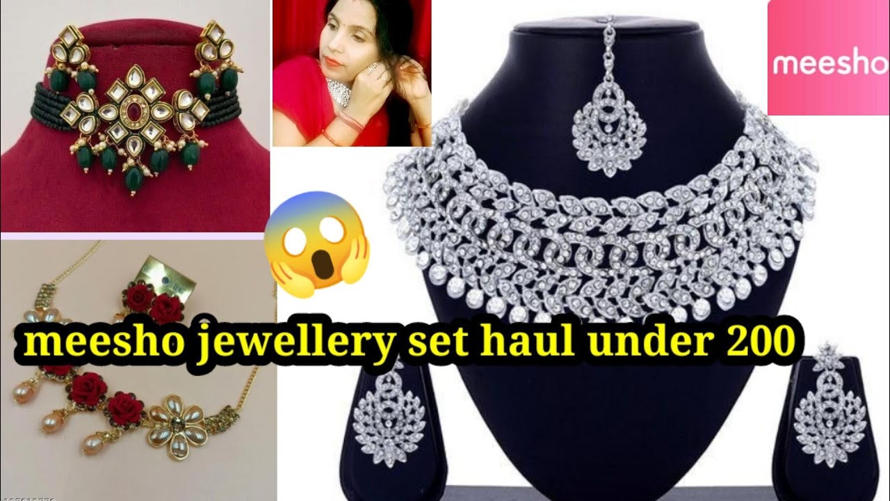 meesho jewellery haul/ meesho jewellery set haul under 200 by nitya ...