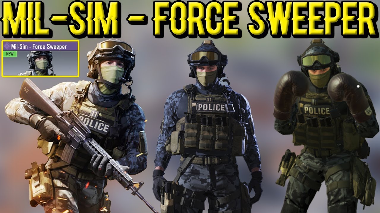*FREE* MIL SIM FORCE SWEEPER CHARACTER SKIN GAMEPLAY CALL OF DUTY ...