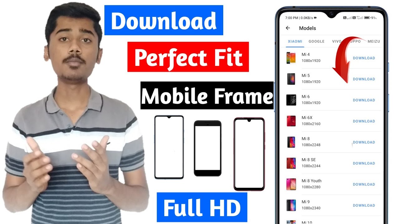 how to download mobile frame for video editing | mobile frame png ...