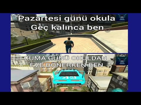 Car parking multiplayer Pazartesi günü okula geç kalınca ben VS Cuma günü okuldan eve dönerken ben