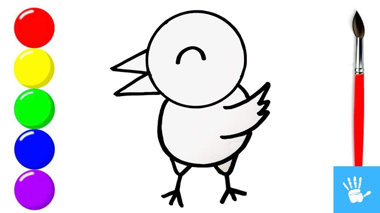 How To Draw a Cute Chick for Children | Bolalar uchun jo'ja rasm ...