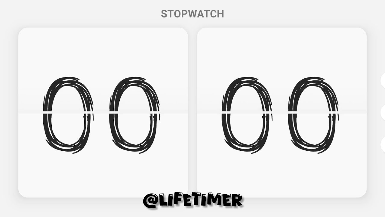 1 Hour (60 Minutes) Flip Stopwatch Timer with Relaxing Ticking (No Ads ...