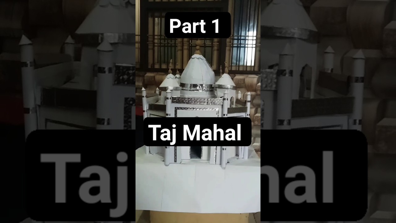 Taj Mahal Model from cardboard #diy #trending #trendingshorts #youtube ...
