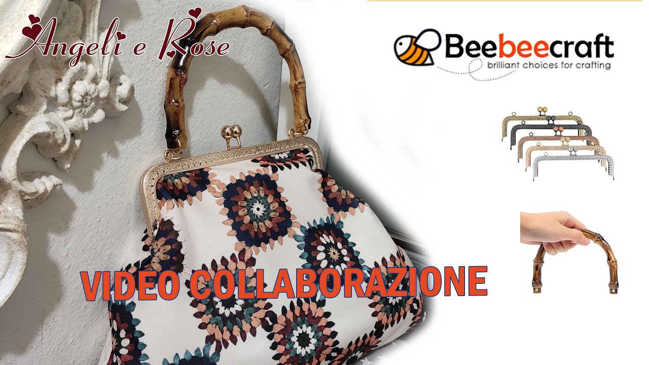 DIY - Video Collaborazione con www.BEEBEECRAFT.com BORSA CLIC CLAC CON CARTAMODELLO - YouTube