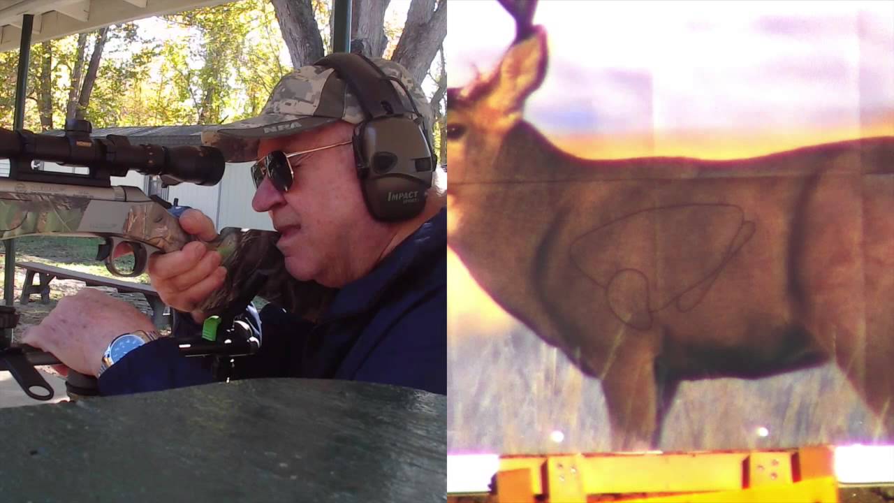 CVA Wolf Muzzleloader at Deer Paper Target - YouTube