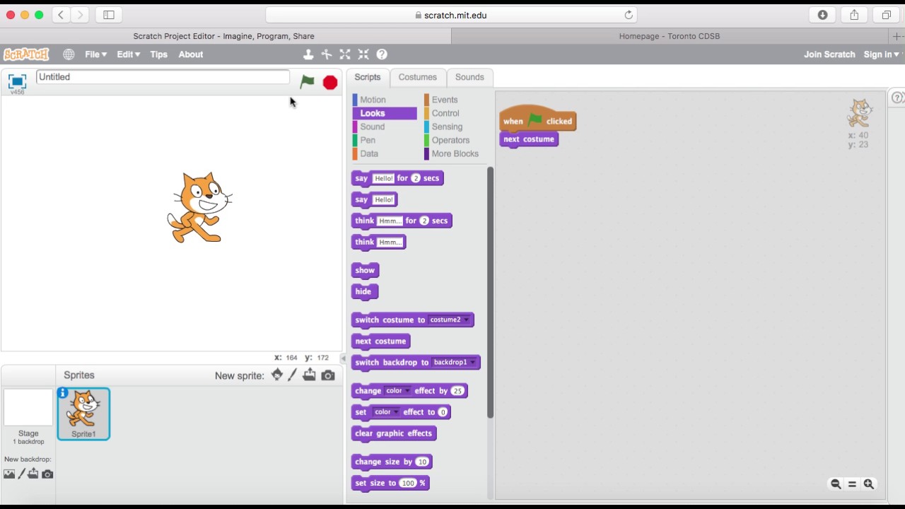 Next Costume Scratch Looks Blocks Purple - YouTube