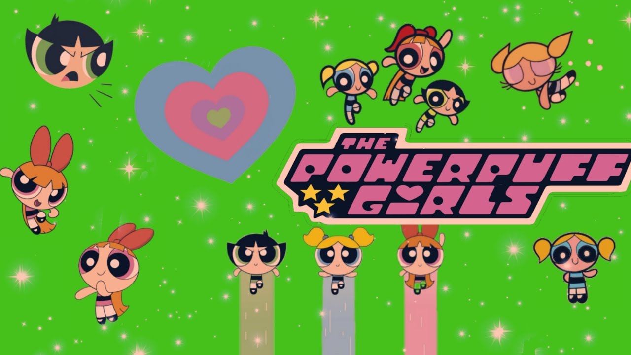 Aesthetic Green Screen Overlay 🐞🌿| POWER PUFF GIRLS gifs overlay - YouTube