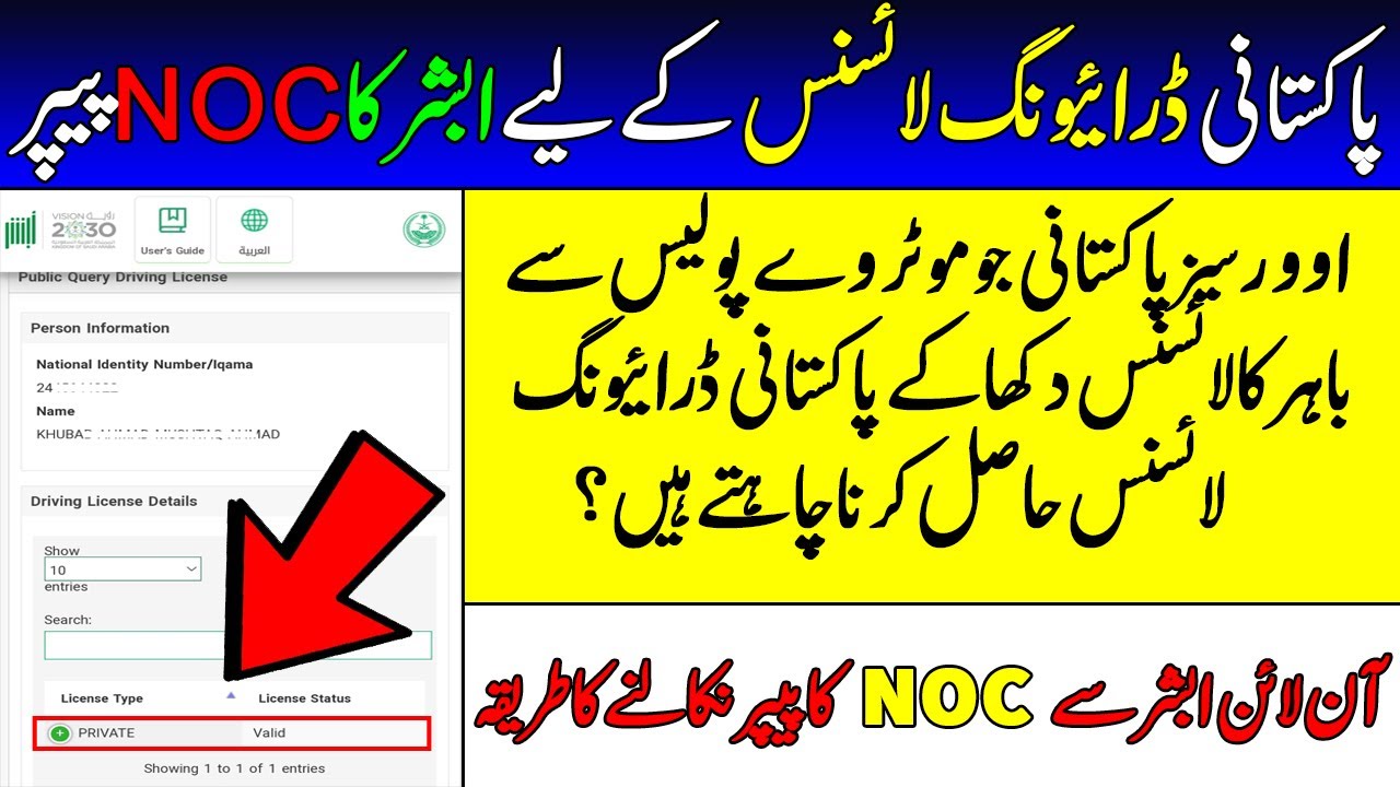 Get Abshar NOC Paper for Pakistani Driving License | Abshar ...