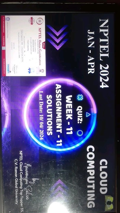 NPTEL CLOUD COMPUTING WEEK 11 ASSIGNMENT 11 SOLUTIONS, JANUARY - APRIL 2024 - YouTube