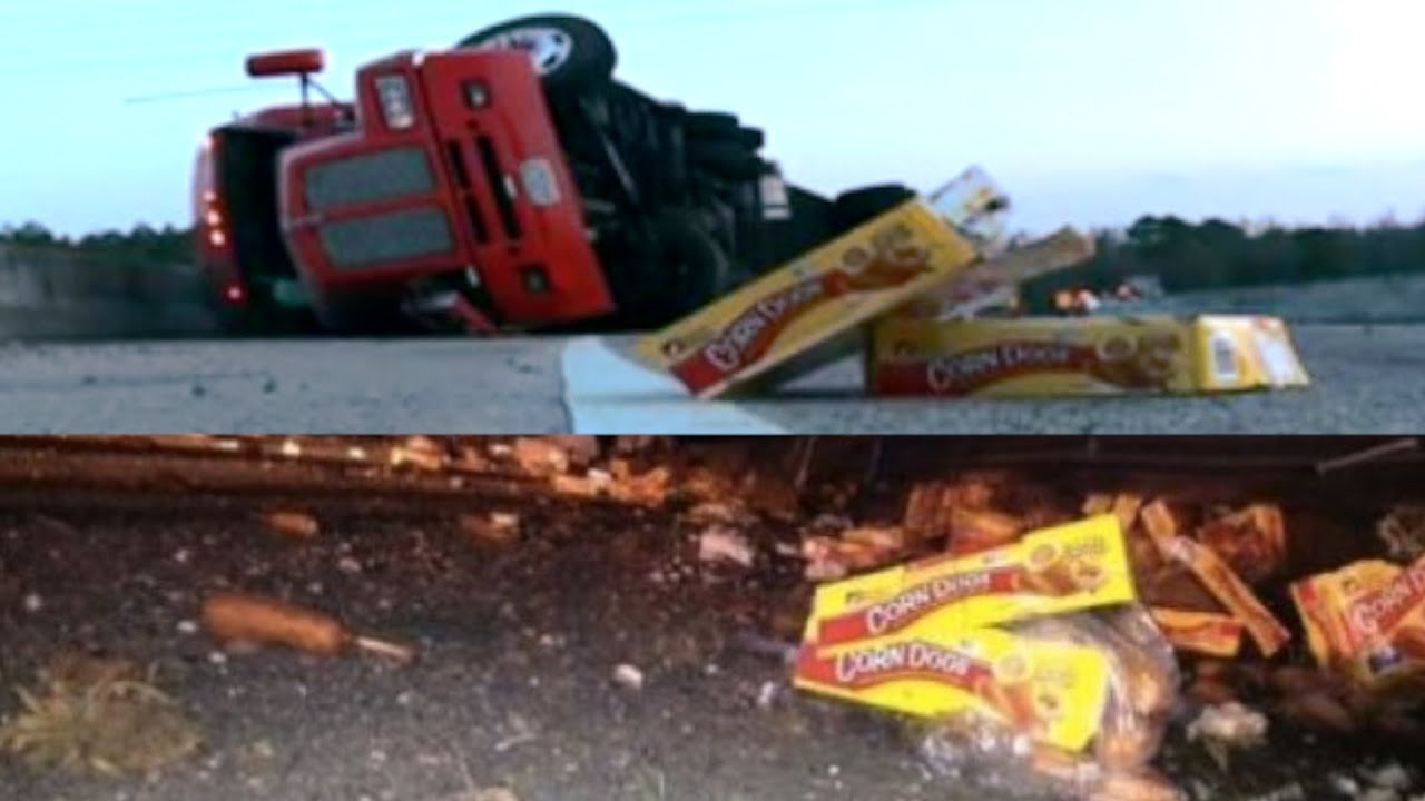 Witness the Corn Dog Apocalypse on a LA Highway - YouTube