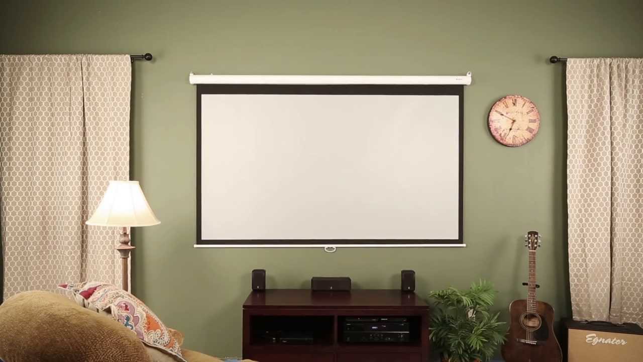 LOCH MWS92HCSR | 92" Widescreen Projection Screen with Slow Retraction ...