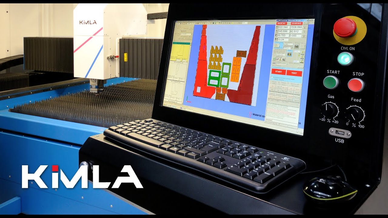 Laser fiber Kimla System sterowania CAD, CAM, NEST, CNC - YouTube