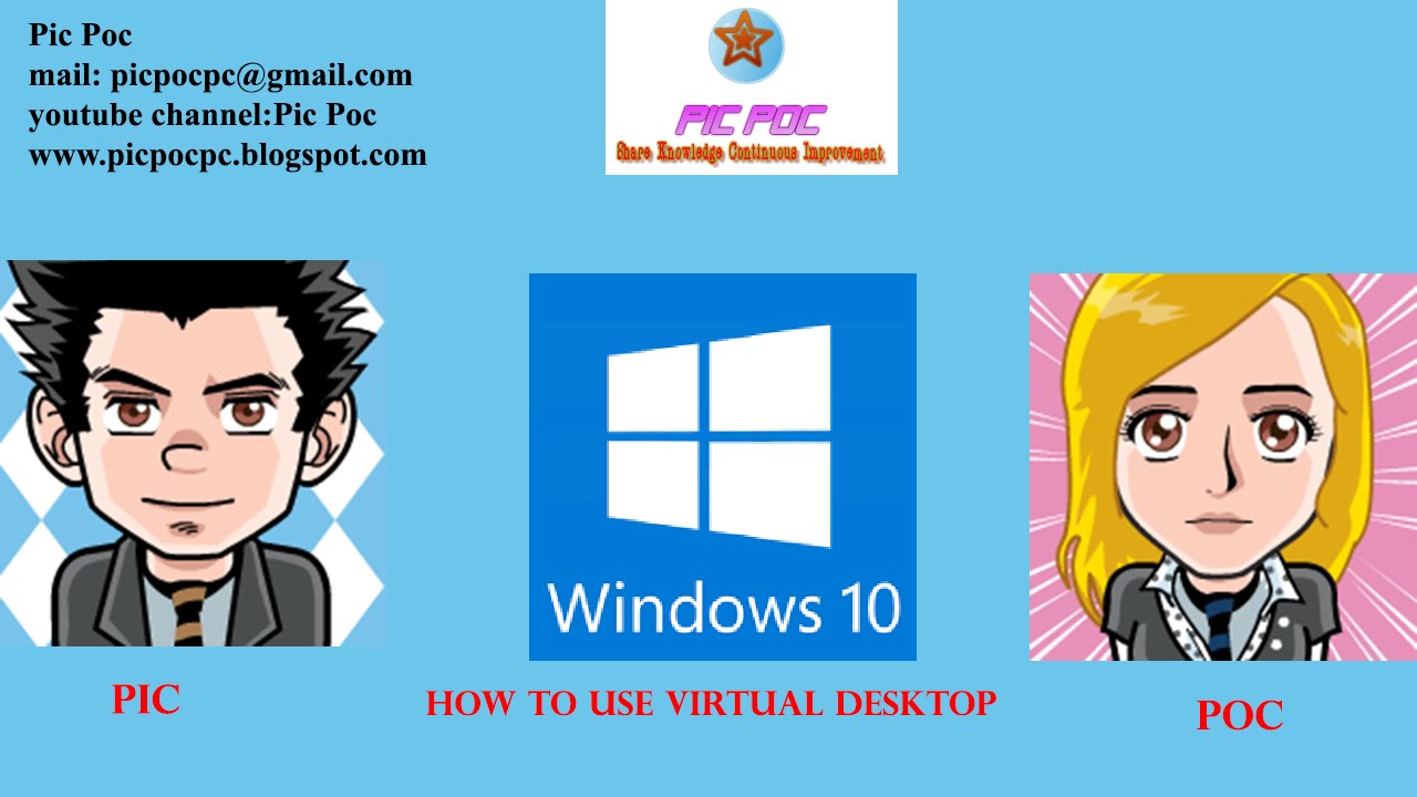 Pic Poc Windows 10 How to use Virtual Desktop - YouTube