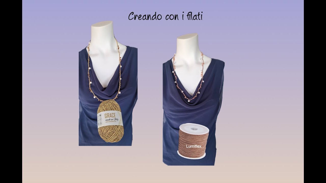 Collana "Lumiflex" tutorial uncinetto/crochet 💕Creando con i filati💕 - YouTube