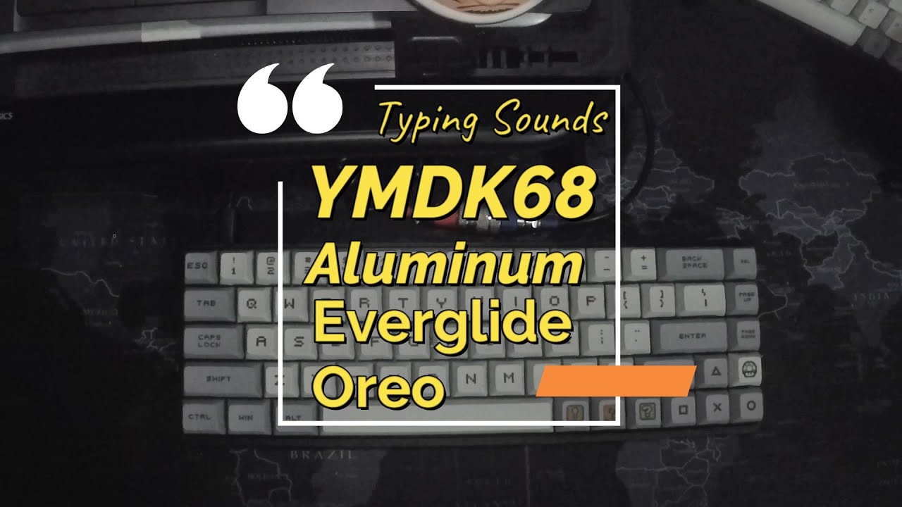 Typing Sounds YMDK68 - Everglide Oreo switches - YouTube