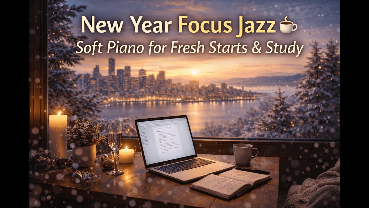 New Year Focus Jazz ☕ – Soft Piano for Fresh Starts & Study - YouTube