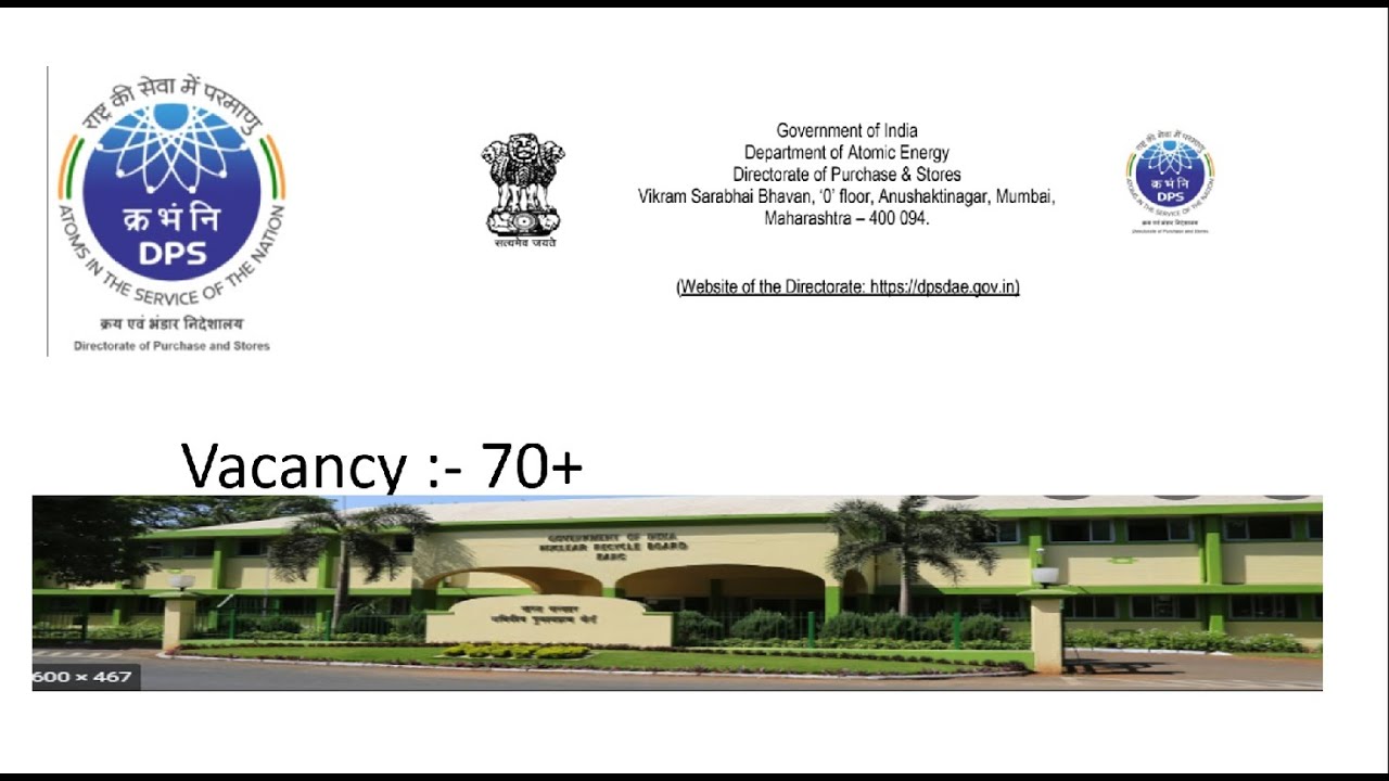 Government of India Department of Atomic Energy Directorate of Purchase ...