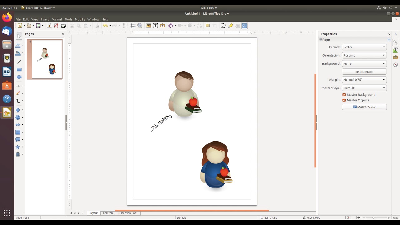 LibreOffice Draw: Label a line or arrow - YouTube