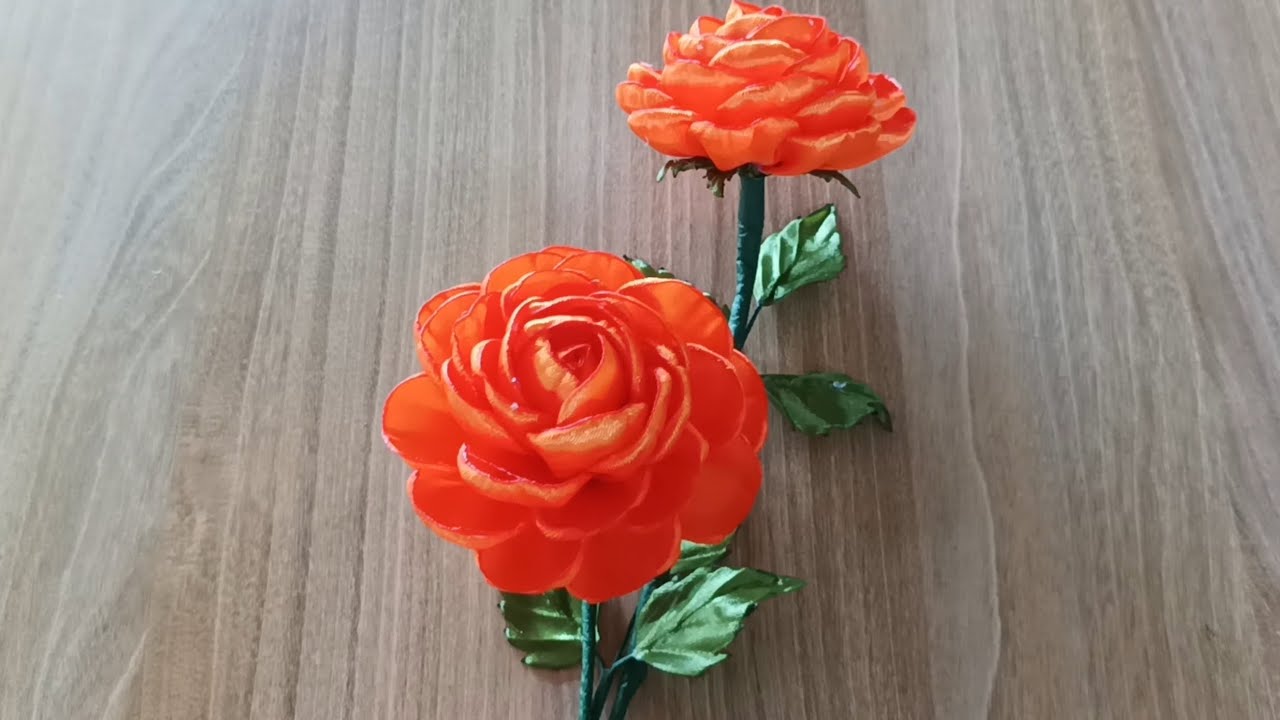 DIY || Bunga Mawar || Tutorial Membuat Bunga Yang Indah Dari Bahan Pita ...