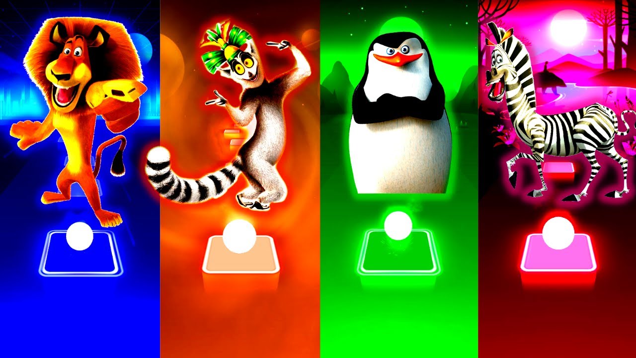 Madagascar - Alex - Prince Julien - Skipper - Marty | Tiles Hop EDM ...