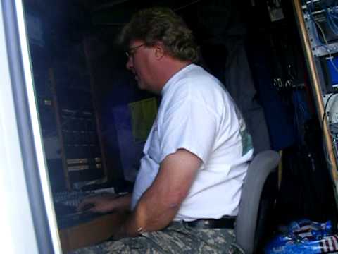 inside of the cnn news van set up n centeral valley baptist chuch - YouTube