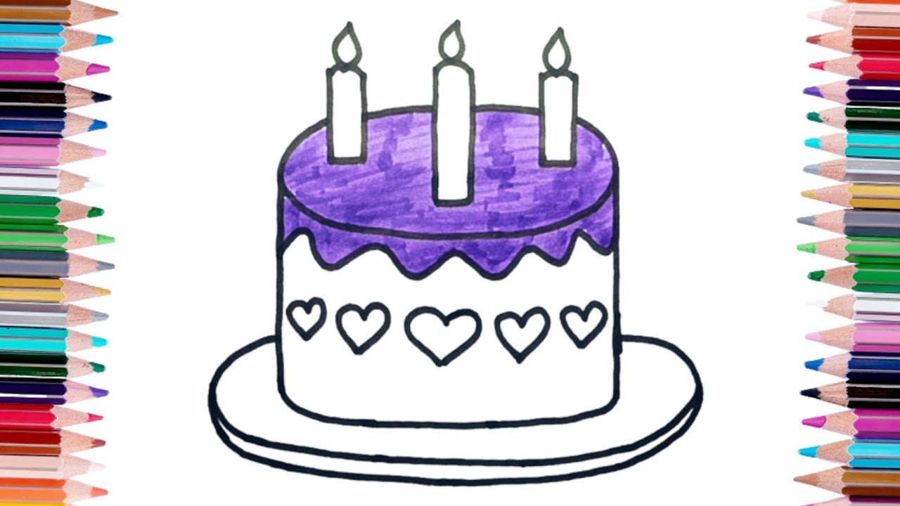 How to draw a cute cake || How to draw a cute cake easy step by step ...