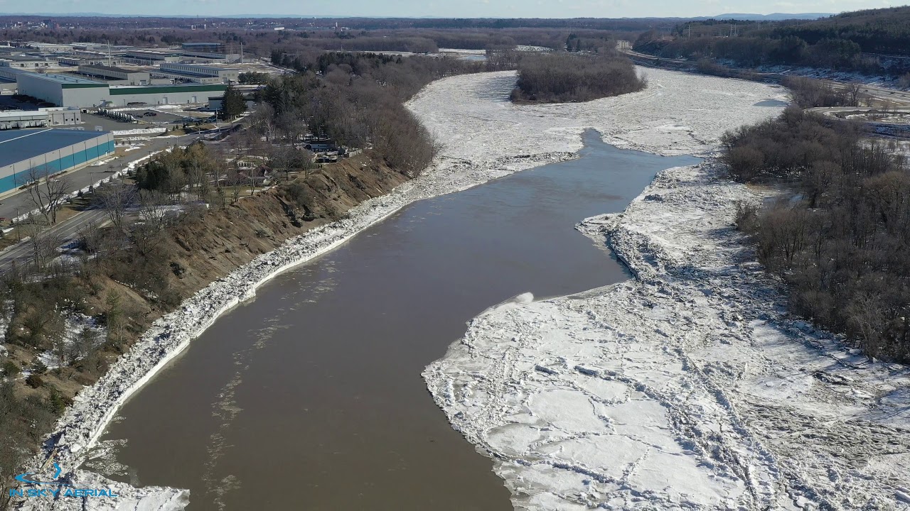 Mohawk River Ice Jam - Rotterdam Jct NY - 2-9-19 - Vicinity of Kiwanis ...