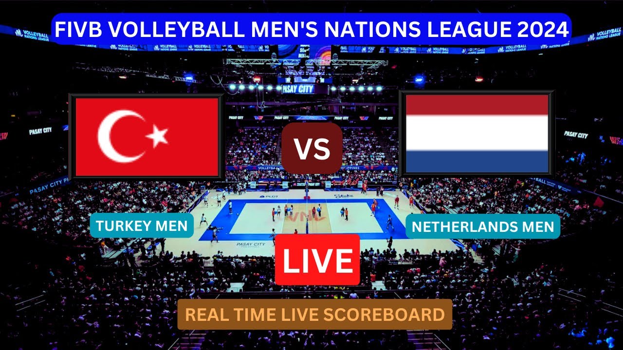 Turkey Vs Netherlands LIVE Score UPDATE Today 2024 FIVB Volleyball Men ...