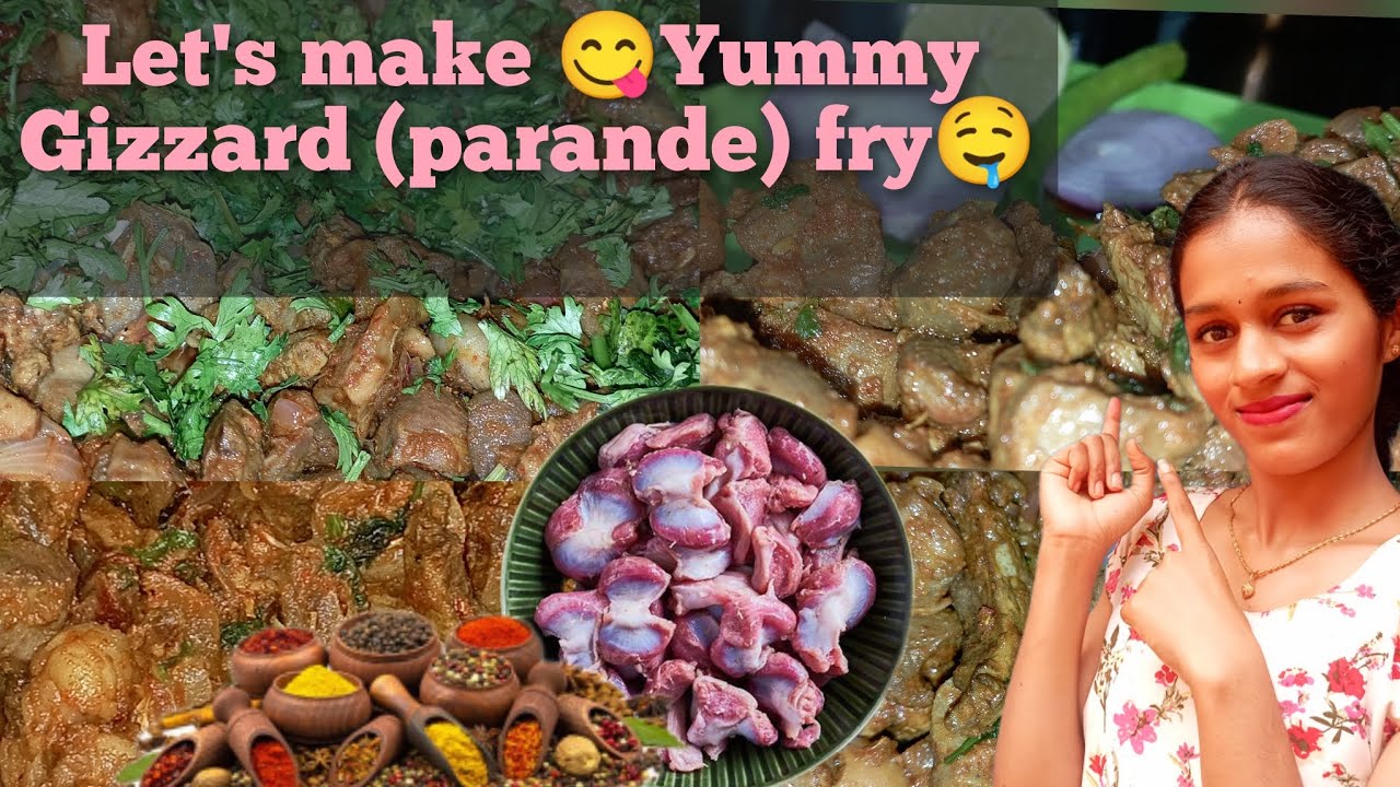 🐓#parande fry yummy😋 🇮🇳INDIAN style gizzard fry 🤤parande recipy*must ...