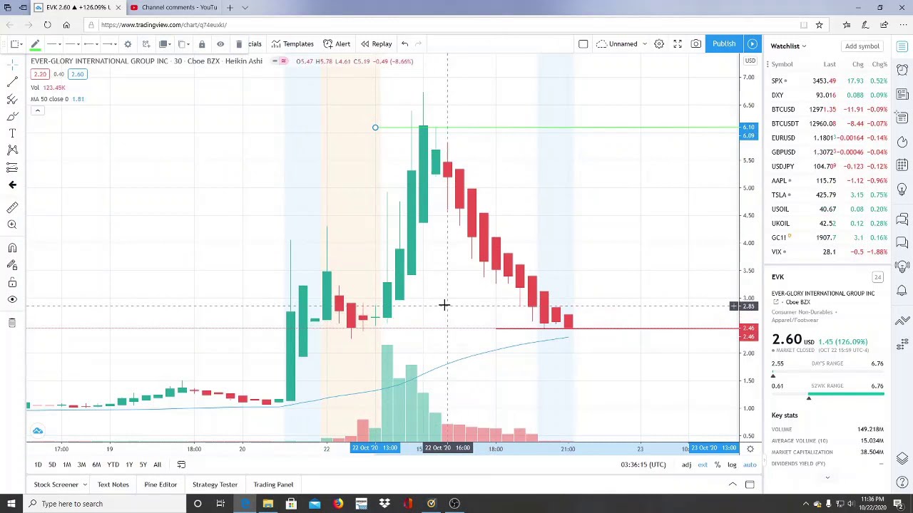 EVER GLORY INTERNATIONAL INC EVK STOCK CHART ANALYSIS - YouTube