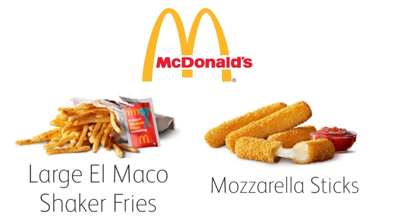 Checkout Basket McDonalds Mozzarella Sticks & El Maco Fries - YouTube