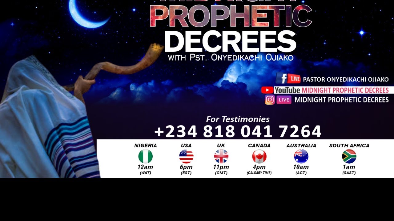 Morning Prophetic Decrees with pastor Onyedikachi Ojiako - YouTube