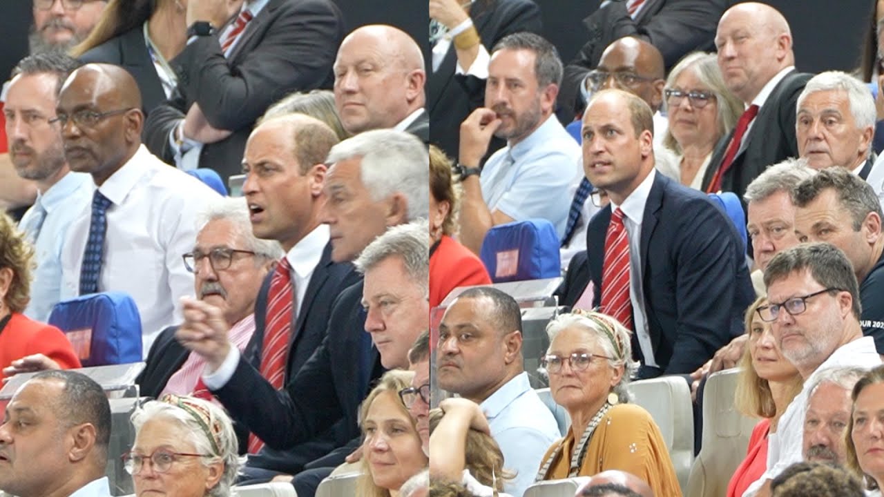 Prince William visibly animated as Wales play Fiji in Rugby World Cup ...