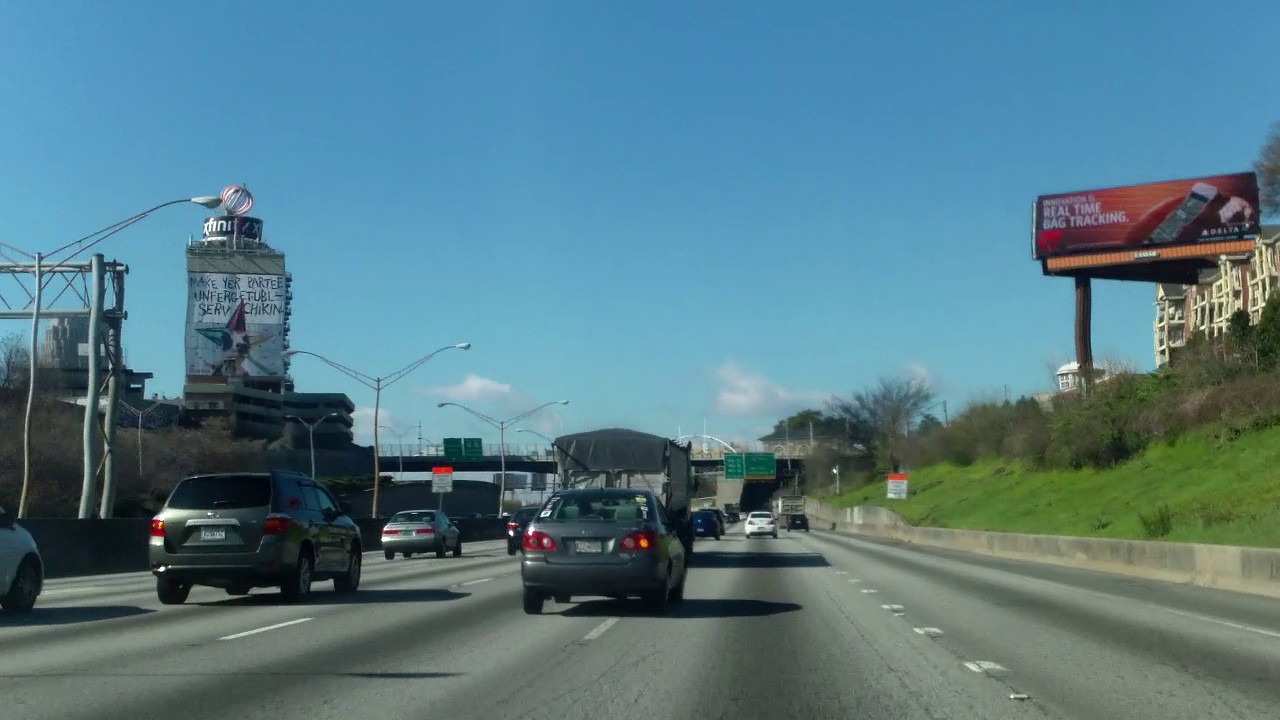 Exiting the Atlanta area on March 15, near where Interstate 85 Bridge ...
