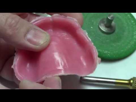 Finishing a complete denture for polishing - YouTube