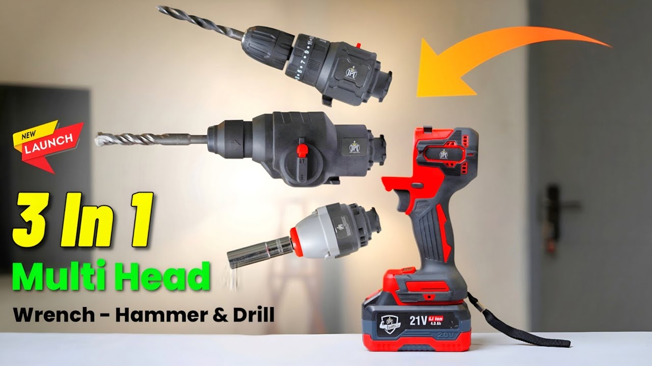 3 मशीनों का काम करे 1 मशीन 😳 3-In-1 Cordless Multi Head Power Tool Set ...