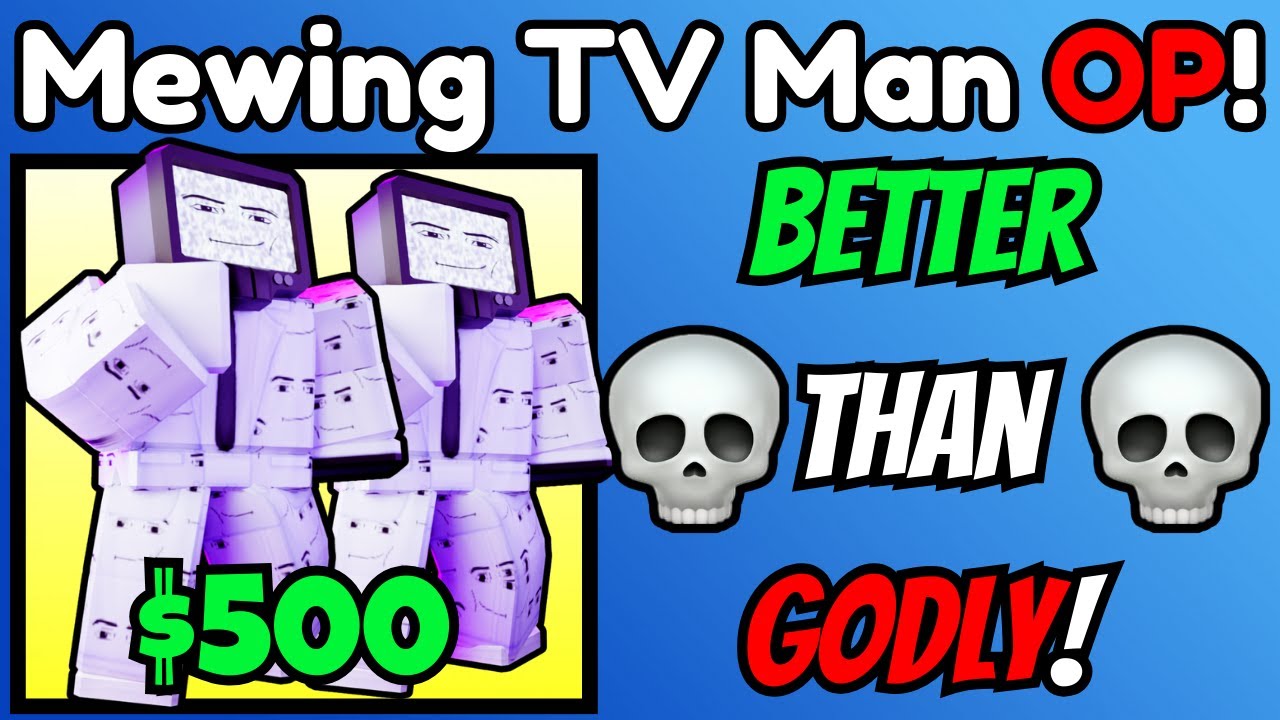 I Tried The MEWING TV MAN And He's OP! (Roblox Toilet Tower Defense ...