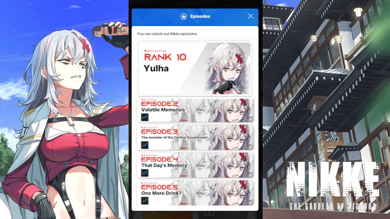 NIKKE : ALL Yulha Bond Story Episode Cutscenes (With Timestamps ...