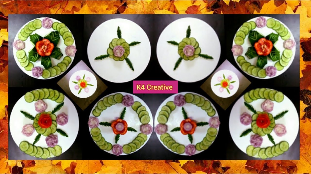 How to decorate salad plate at home - YouTube