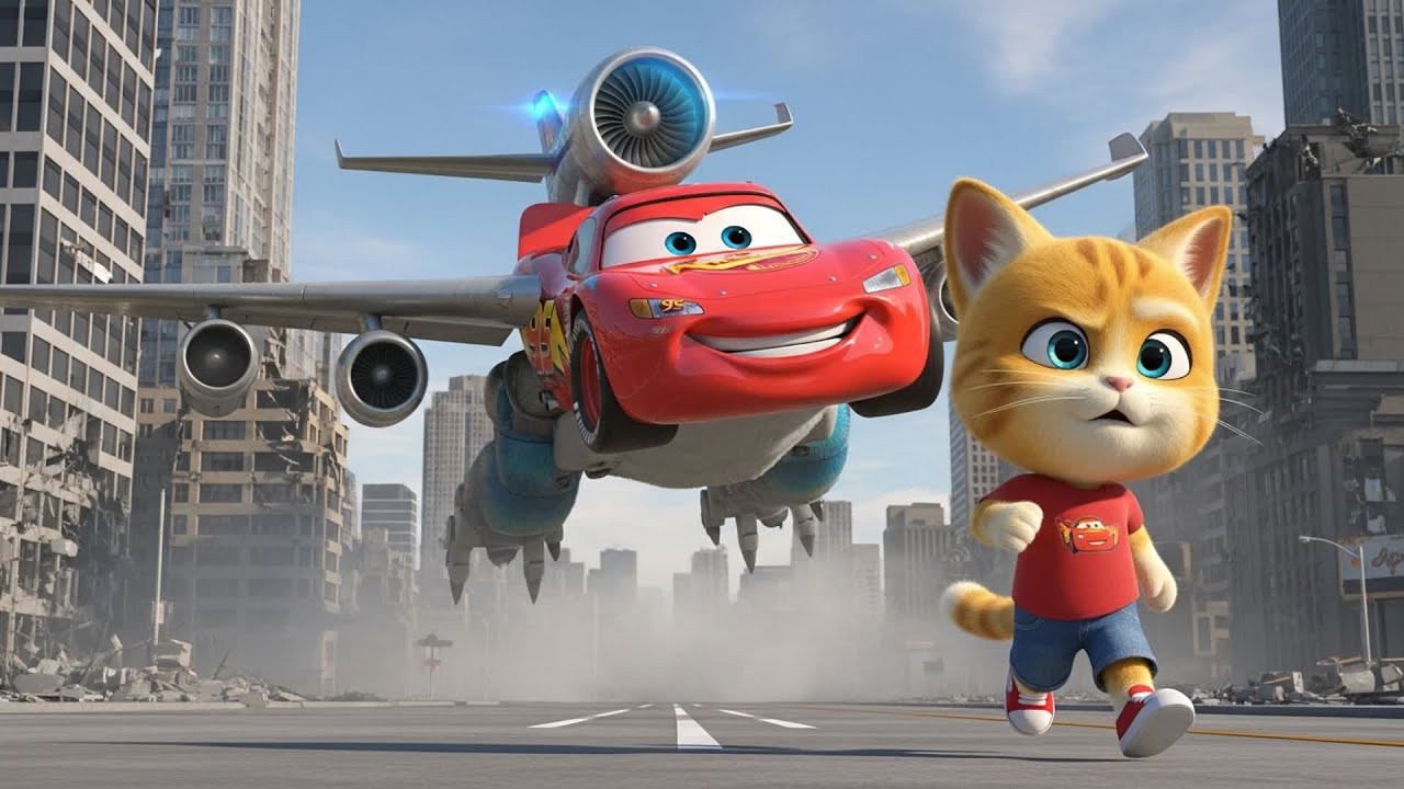 McQueen Transforms into an Airplane! CAT's Epic Rescue 🚗 ️ | CAT RACING ...