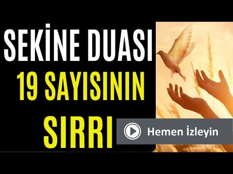 SEKİNE DUASI 19 MUCİZESİ SIRRI   Anlamı Okunuşu Faziletleri Faydaları