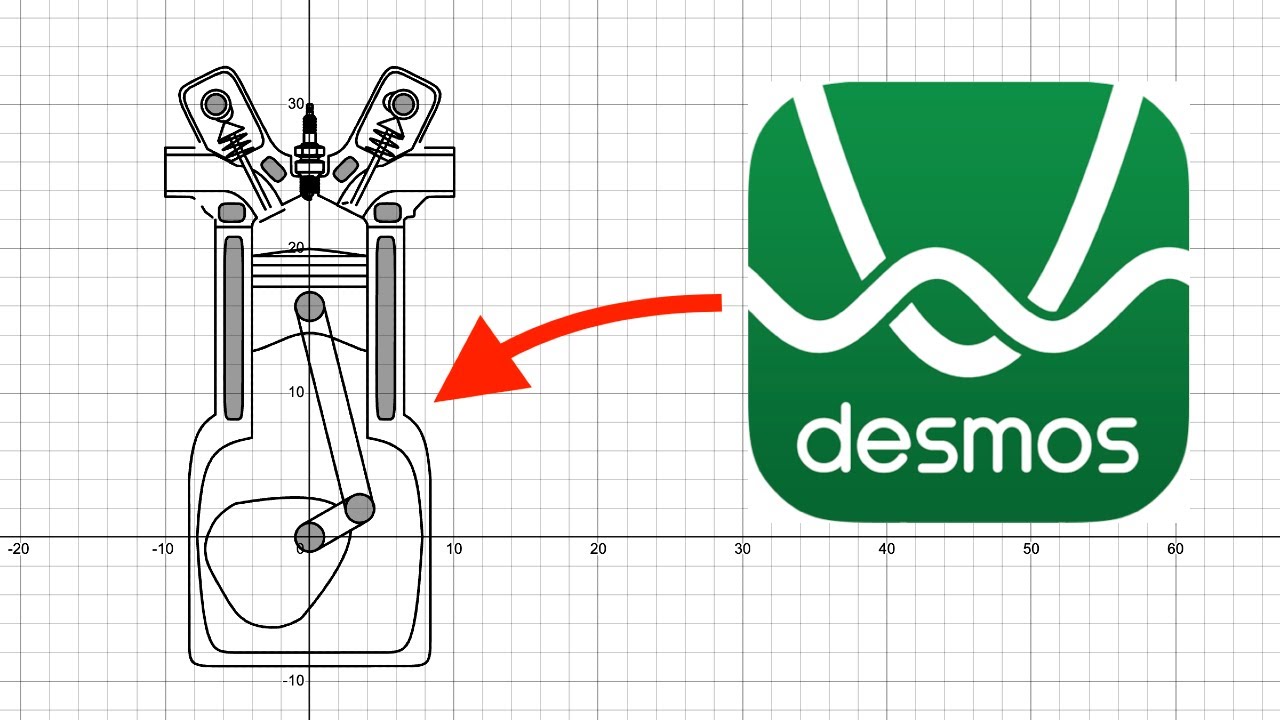 I animated a 4-STROKE ENGINE in DESMOS - YouTube