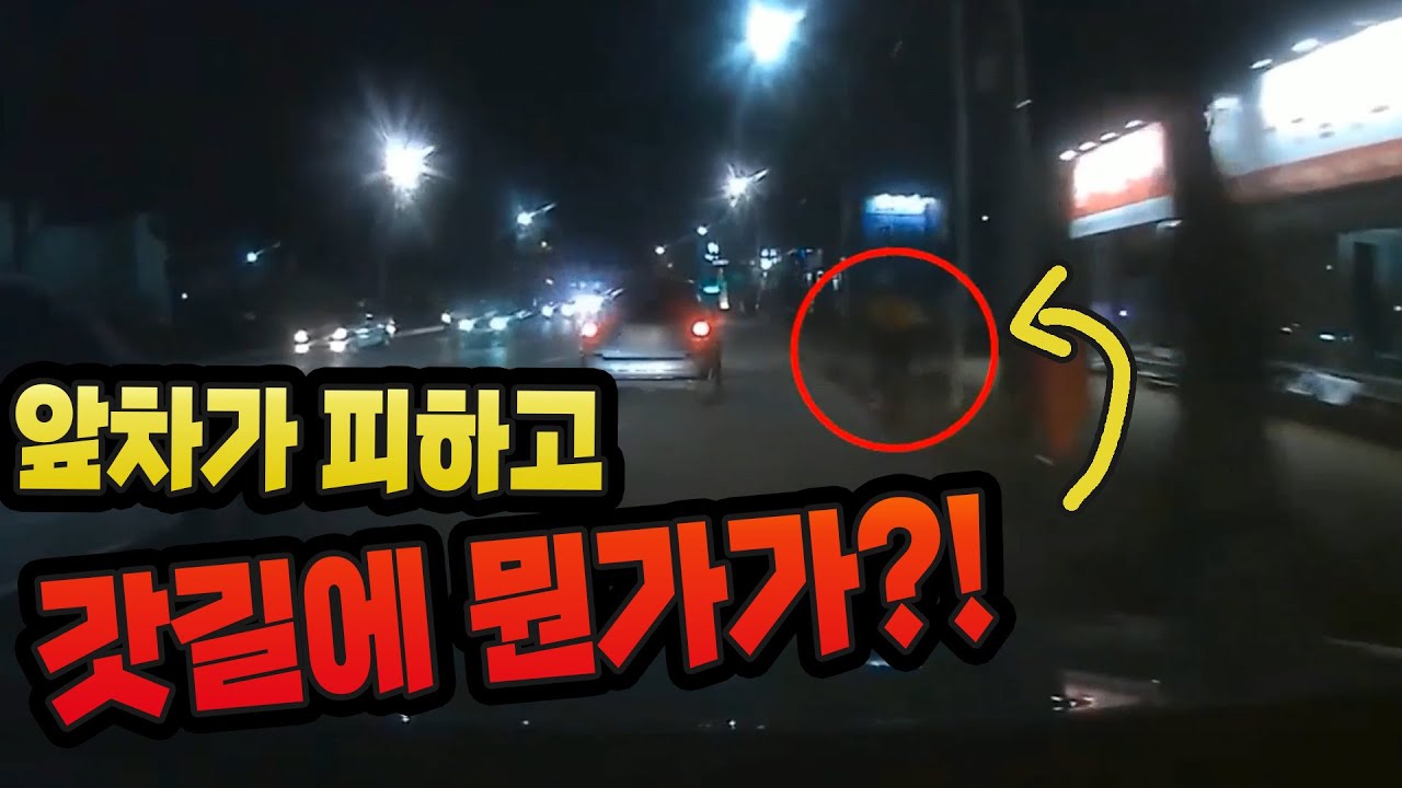 12484회 끝차로 진행 중 앞 차가 갓길에 역주행하는 자전거를 피하는 것을 보고 블박차도 피함 앞차와의 거리를 둬야하는