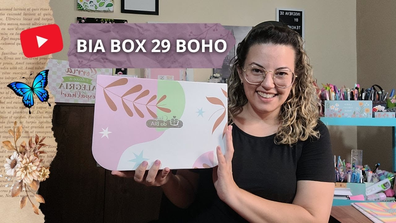 BIA BOX 29 BOHO Style .Unboxing Clube de papelaria de assinatura ...