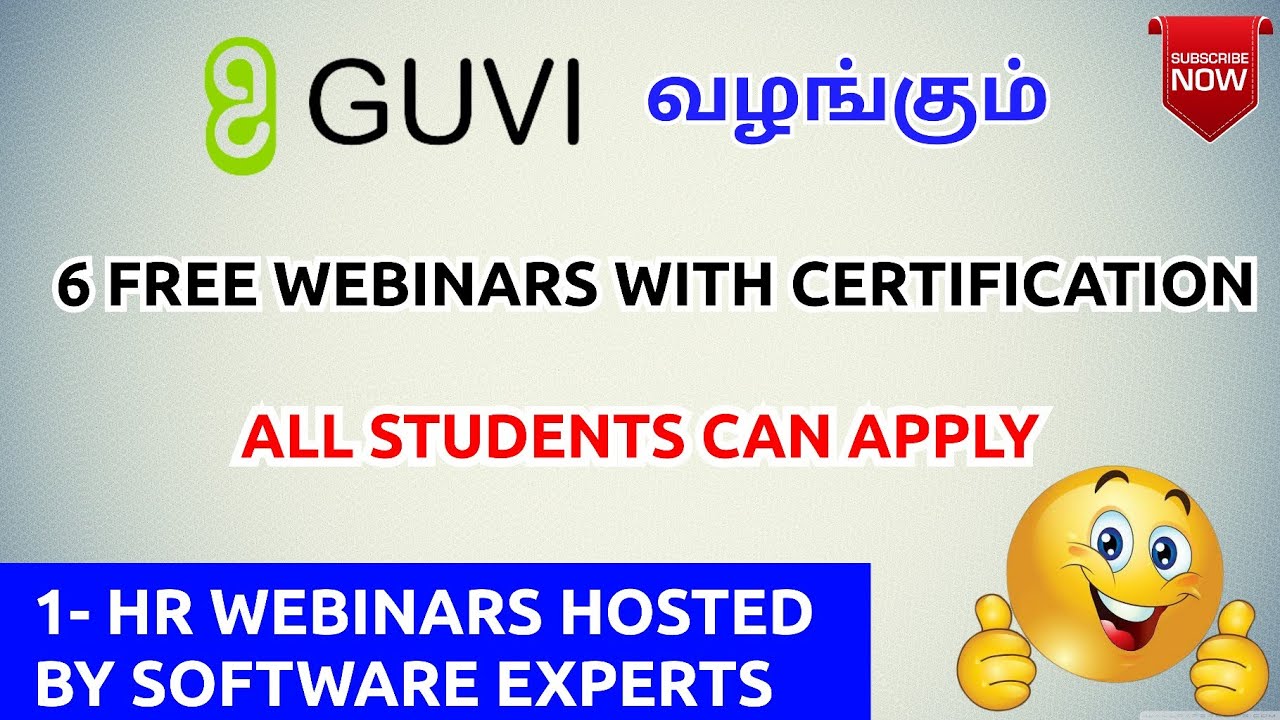 GUVI FREE WEBINAR | FREE courses with certificate| 6 Webinars | How to ...