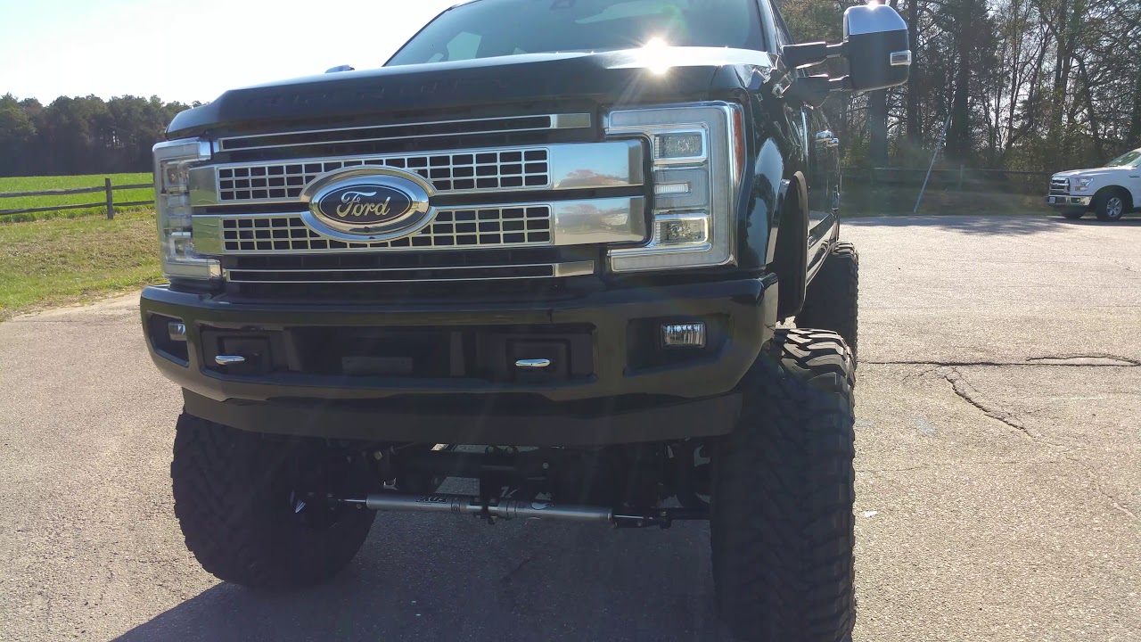 Beautiful lifted 2017 F-350 Platinum. Kelderman Air Ride. FOX Shocks ...