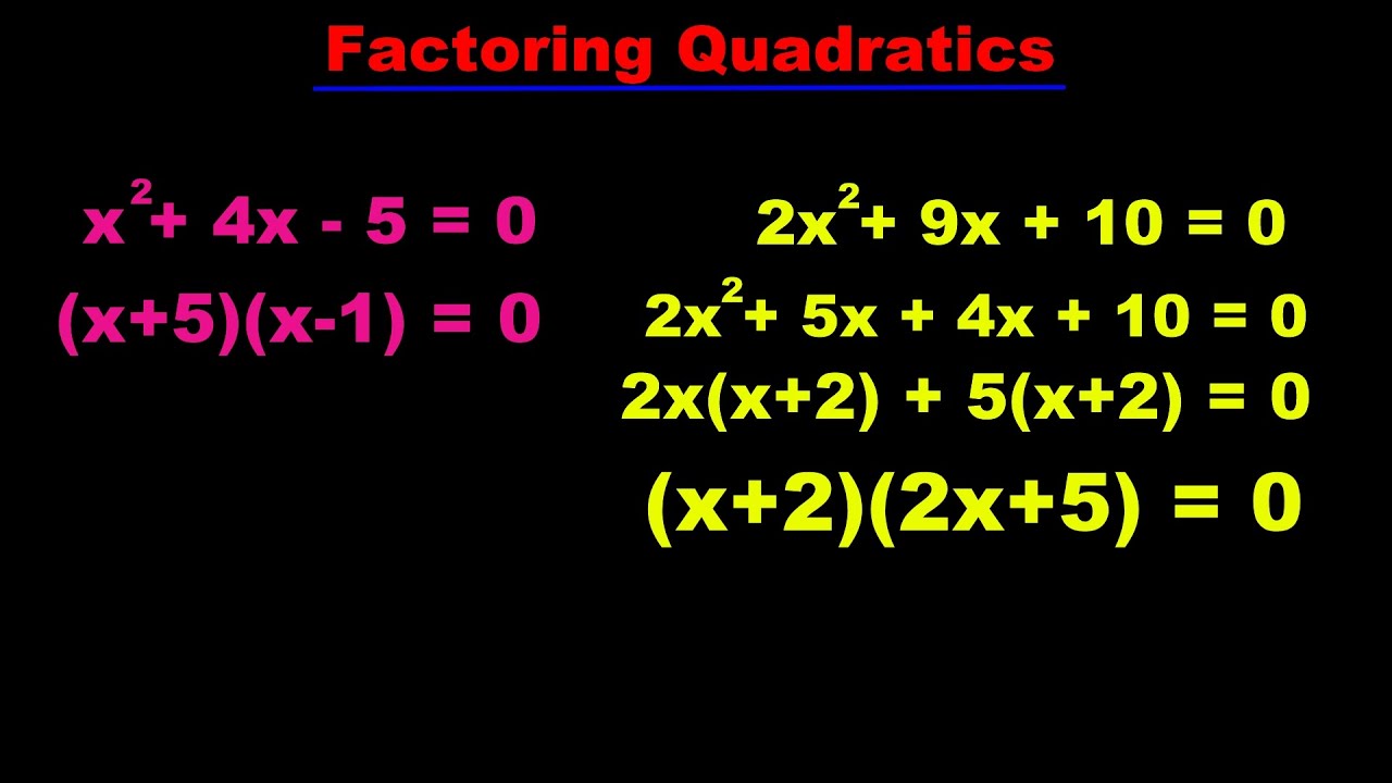 How to factor quadratic equations | Worked examples - YouTube