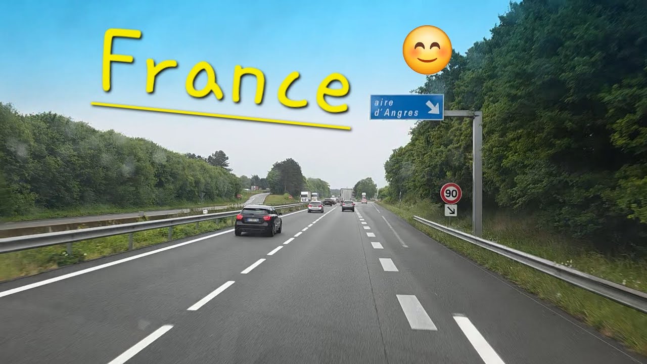 Driving in France. A26 to Calais - YouTube